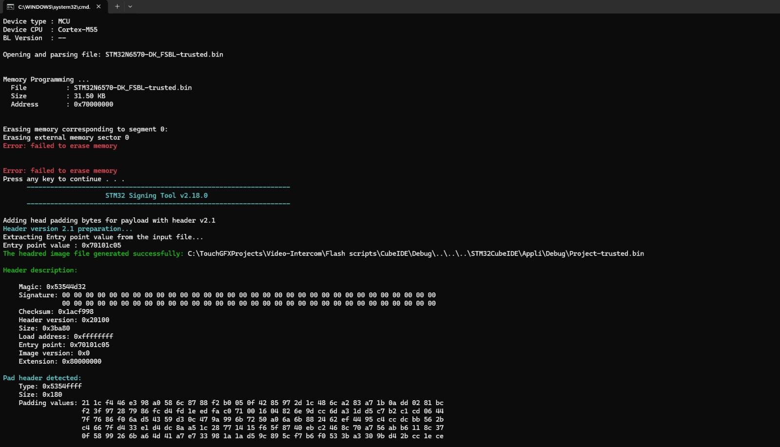 Solved: TouchGFX 4.24.2 on STM32N6570-DK: Black Screen and... - STMicroelectronics Community