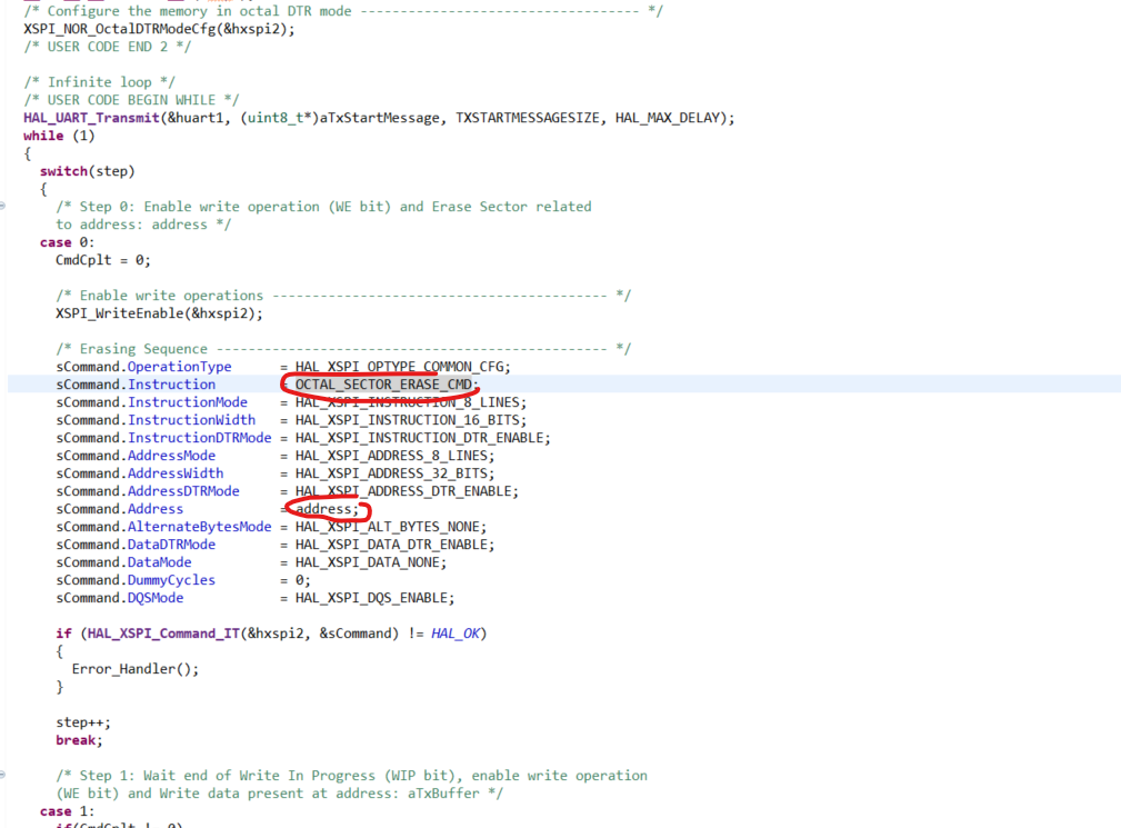 Board not booting with code flashed in external me... - STMicroelectronics Community