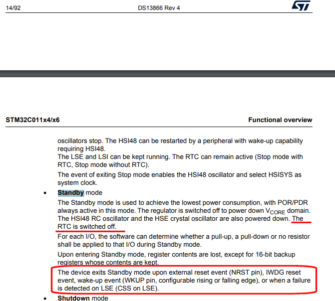 Solved How To Wake Up From Standby Mode Stmicroelectronics Community