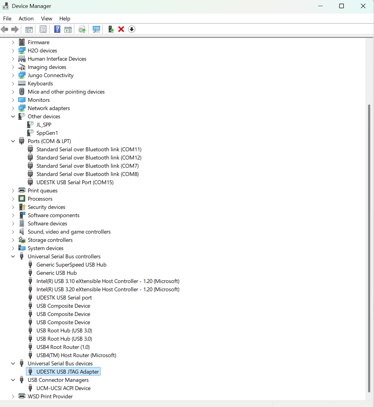 Solved: AEK-MOT-TK200G1 SPC5-UDESTK - No JTAG client found... - STMicroelectronics Community