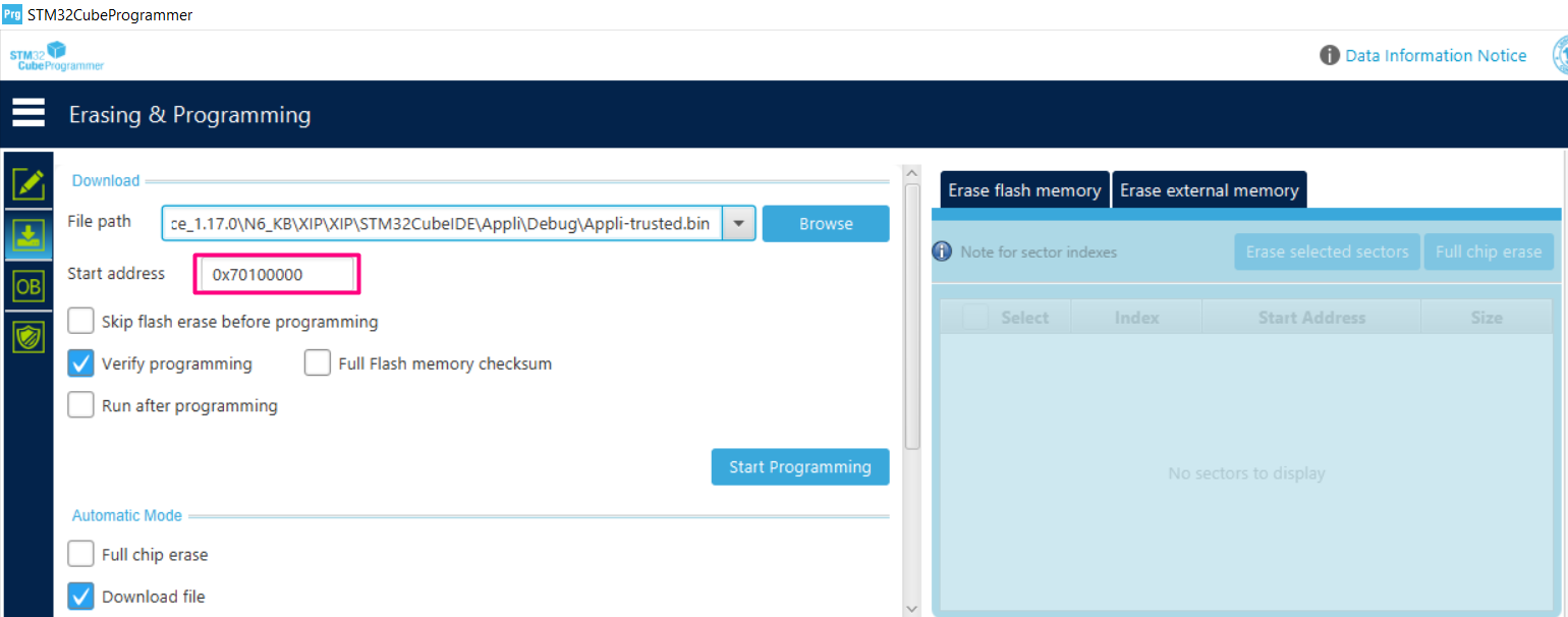 How To Execute Code From The External Serial Nor U Stmicroelectronics Community