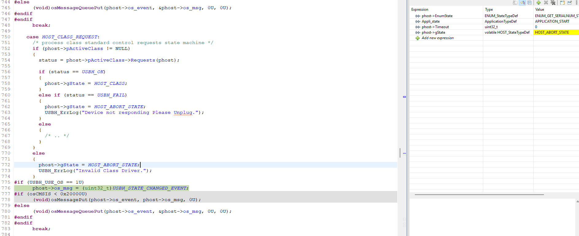 Solved: USB HS doesn't work with TouchGFX ? - STMicroelectronics Community