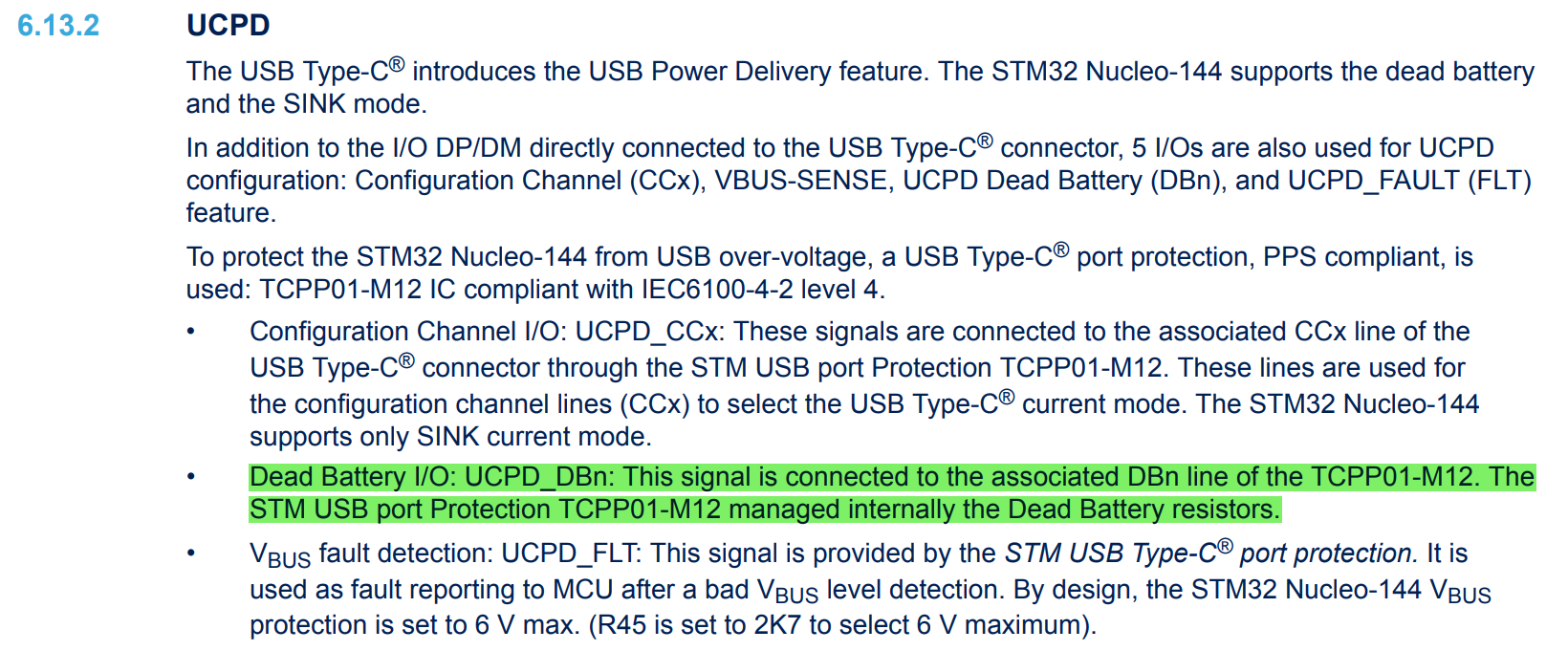 Solved: Using integrated DB function of STM32U5 with TCPP0... - STMicroelectronics Community