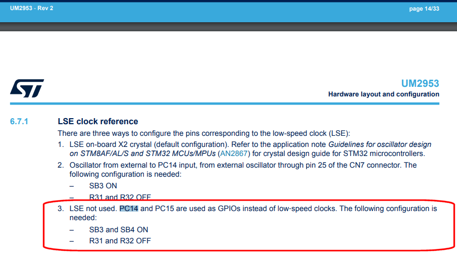 Solved: STM32C0 SDA signal on PC14 - STMicroelectronics Community