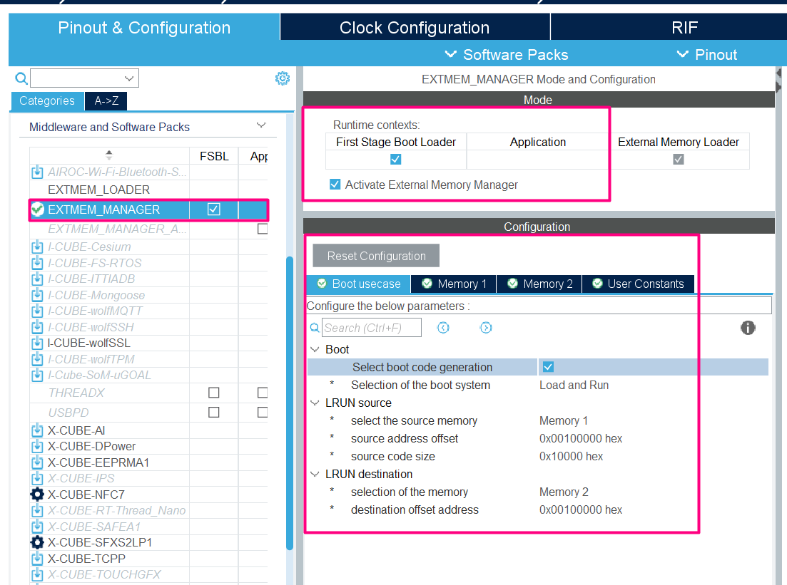 How To Execute Code From The External Psram Using Stmicroelectronics Community
