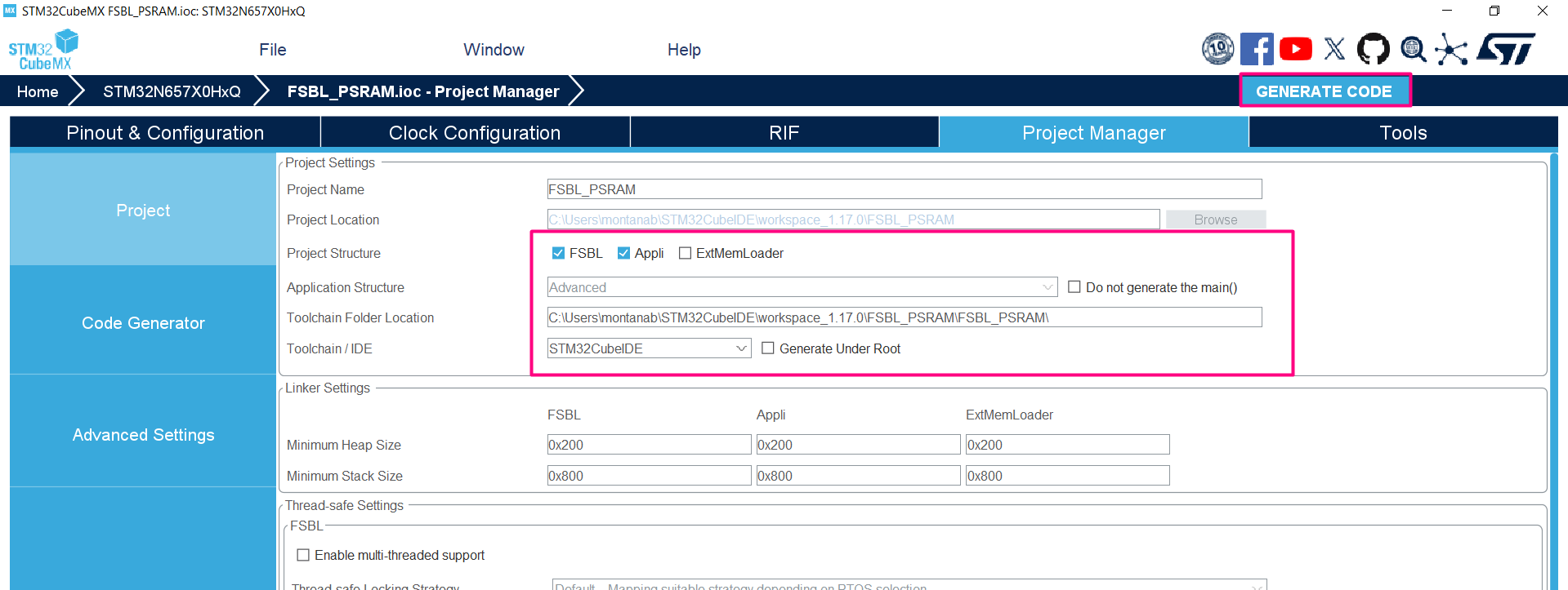 How To Execute Code From The External Psram Using