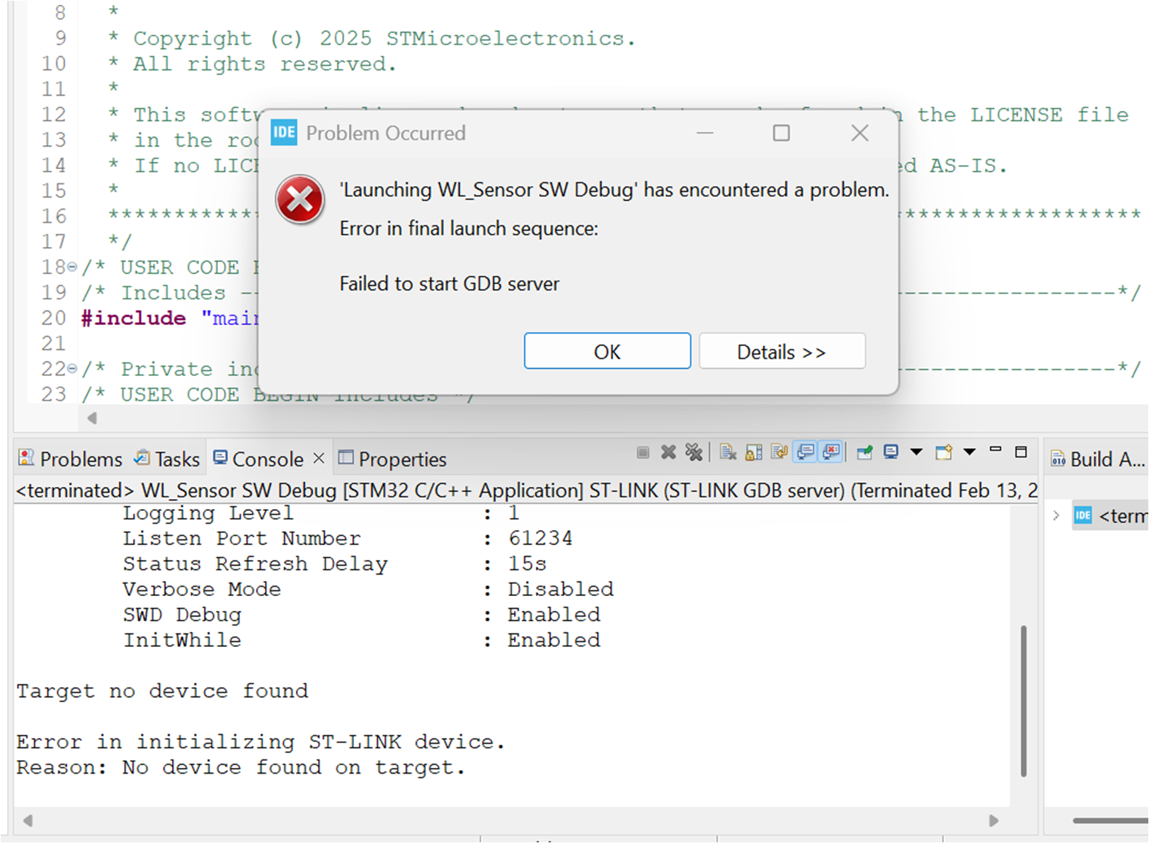 Solved Cannot Make Stlink V2 Connection With Stm32wl33 Stmicroelectronics Community