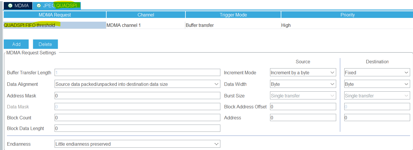 Stm32h7 Qspi And Mdma Data Split Into 4bit Packets Stmicroelectronics Community