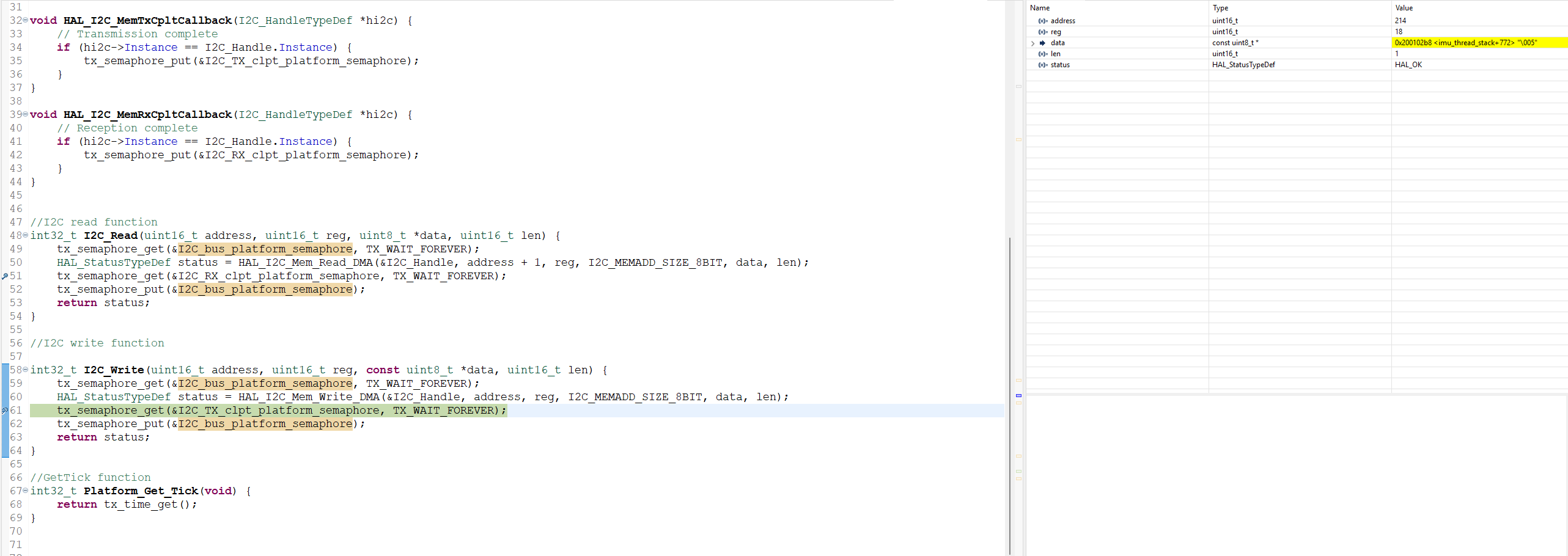 ism330dhcx ctrl3_c sw_reset I2C callback behavour - STMicroelectronics Community