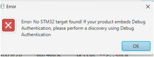 How to solve "Error: No STM32 target found! If you... - STMicroelectronics Community