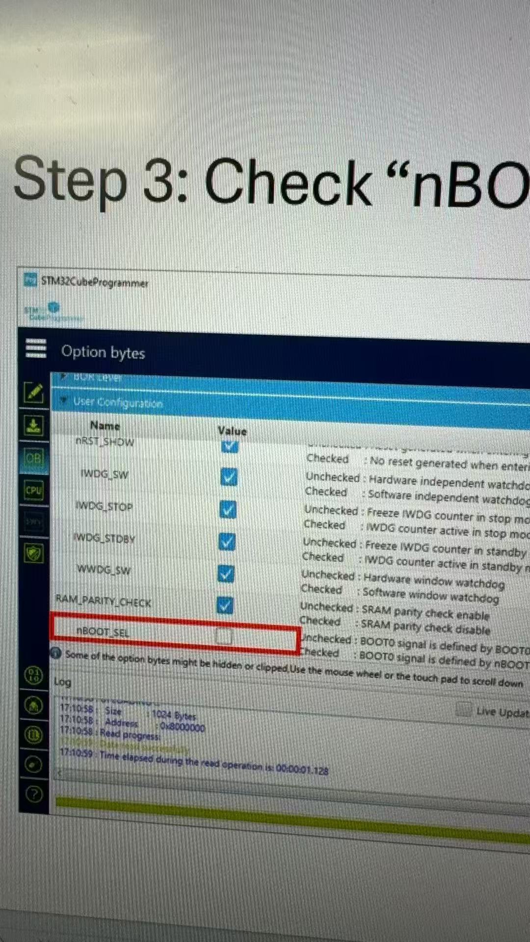 Stm32g031 Issue When Using Cubeprogrammer With Uar Stmicroelectronics Community 6558