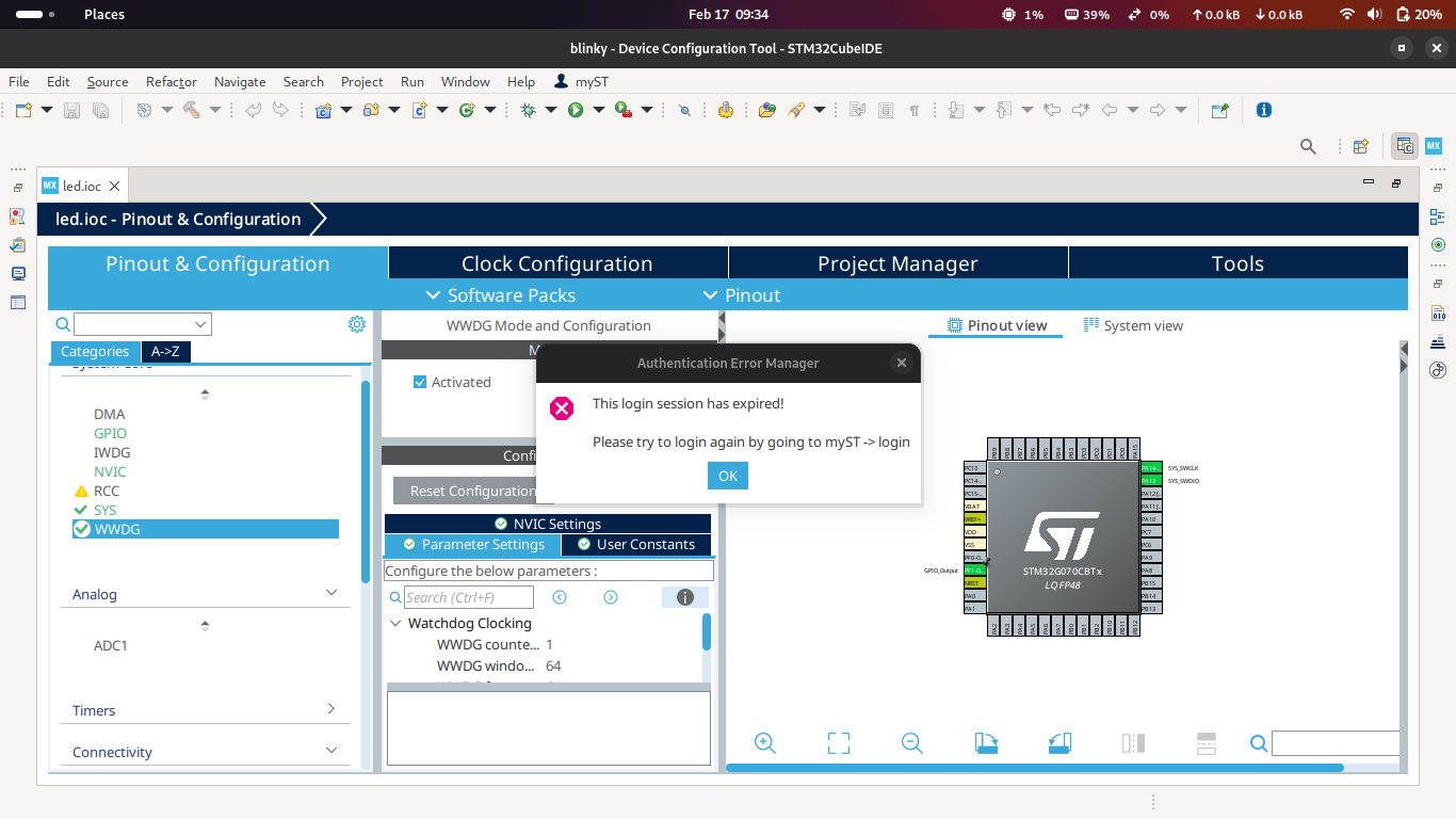 Solved: device configuration tool is not generating - STMicroelectronics Community