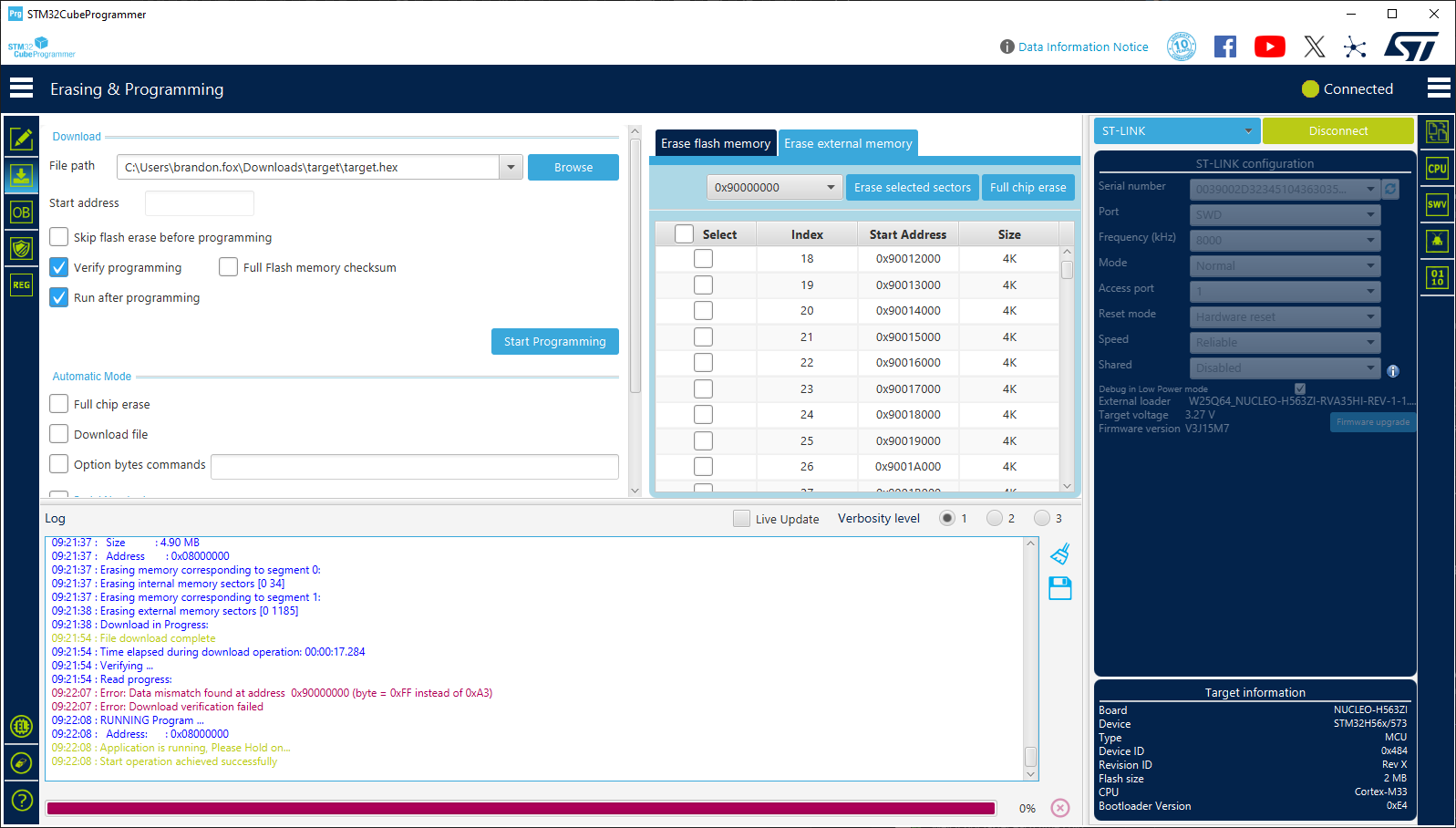 Solved: Nucleo-H563ZI with RVA35HI - TouchGFX demo project... - STMicroelectronics Community