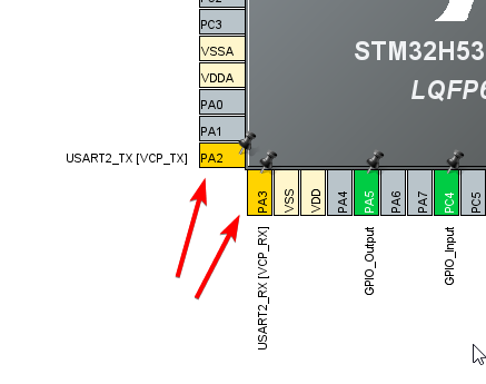 CubeMX virtual com port for NUCLEO-H533RE does not... - STMicroelectronics Community