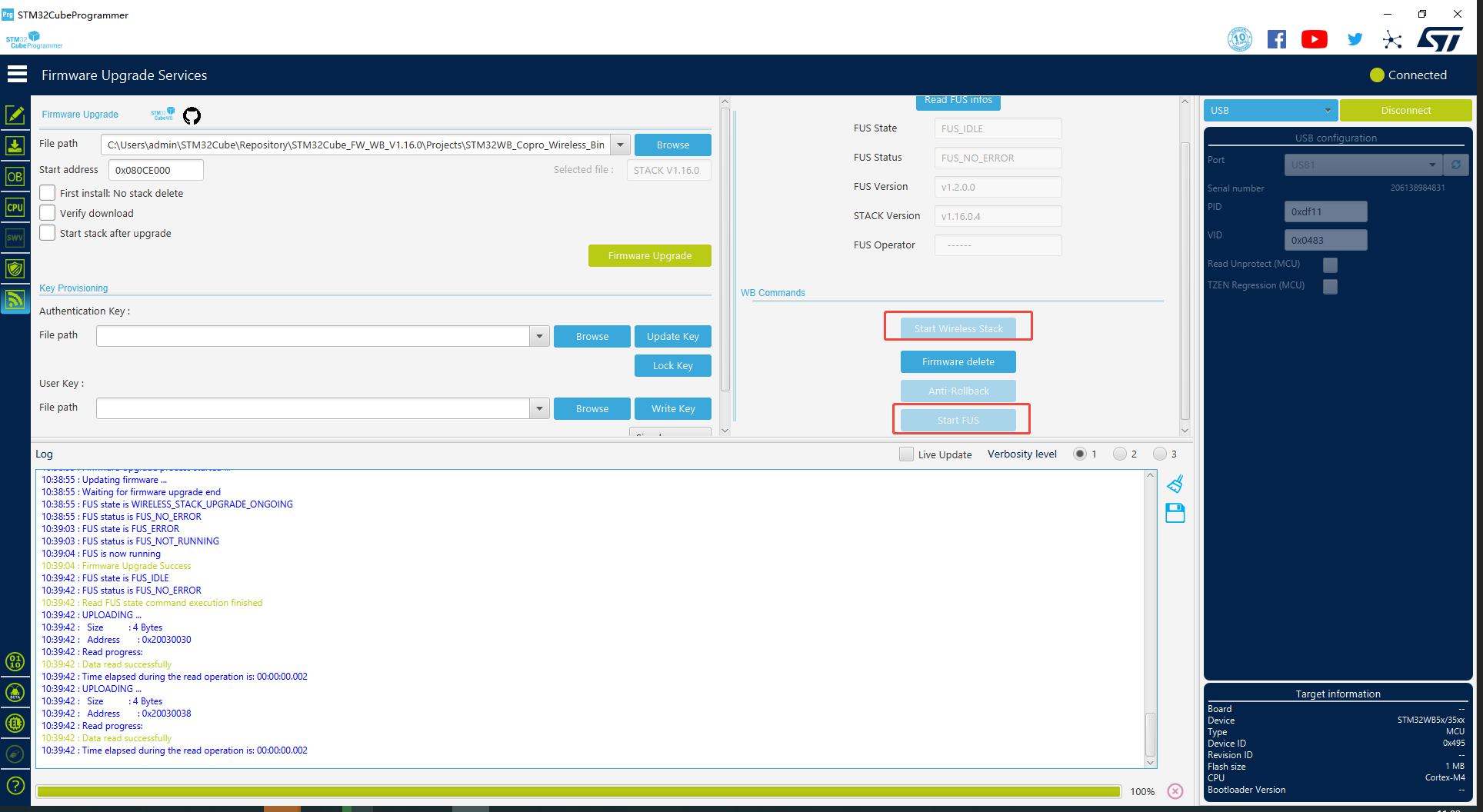 Solved Stm32wb55 Ble Stmicroelectronics Community