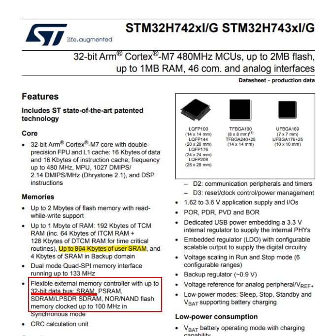 CubeMX FileX Maximum SRAM Disk Size - STMicroelectronics Community