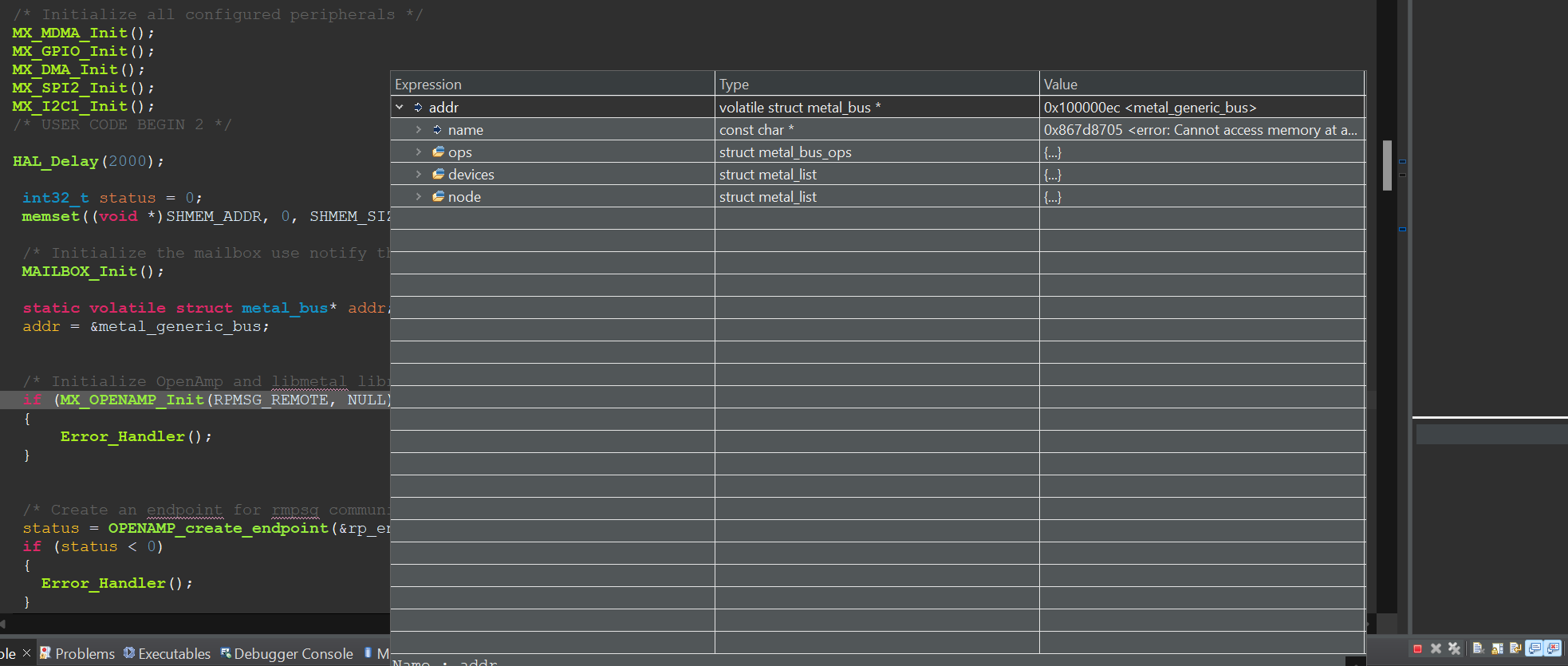 OPENAMP STM32H745 memory problems - STMicroelectronics Community