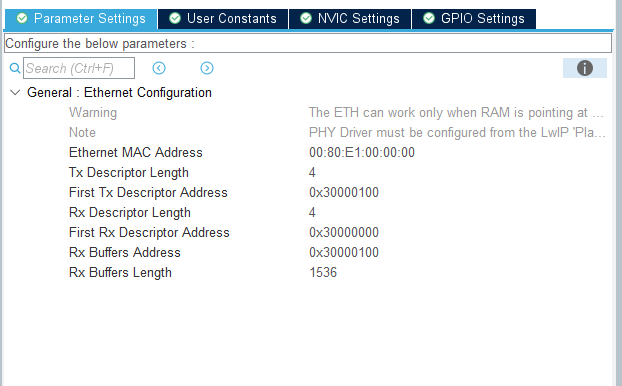 MemManage error STM32H750B-DK Ethernet LwIP - STMicroelectronics Community