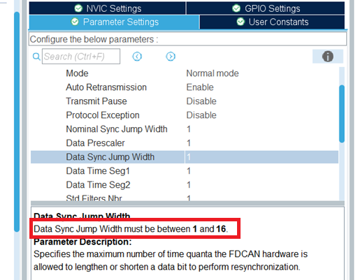 Solved: Setting FDCAN port parameters of STM32G0B1x for co... - STMicroelectronics Community