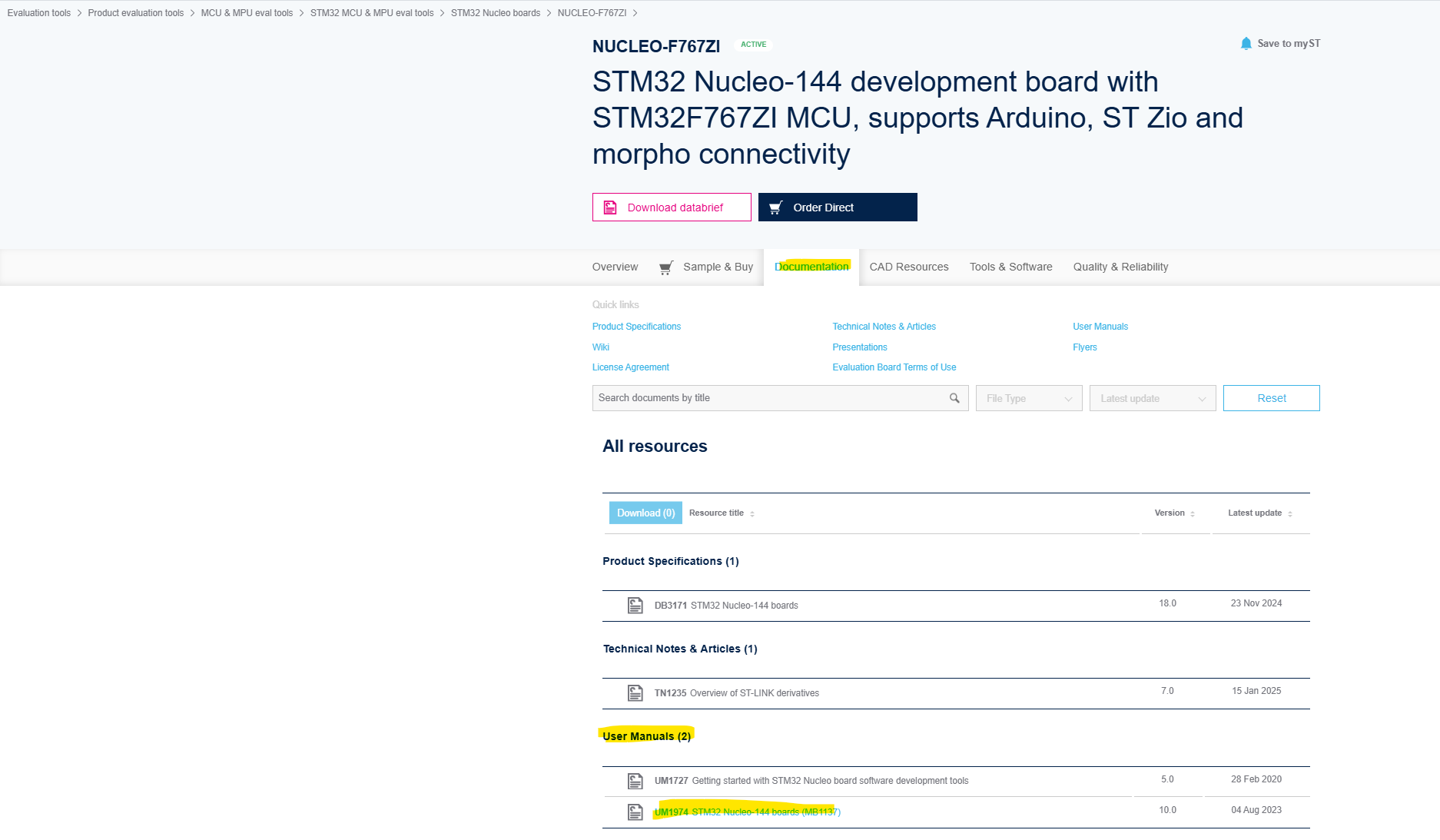 Solved: STM32F767Zi Nucleo Board user manual - STMicroelectronics Community