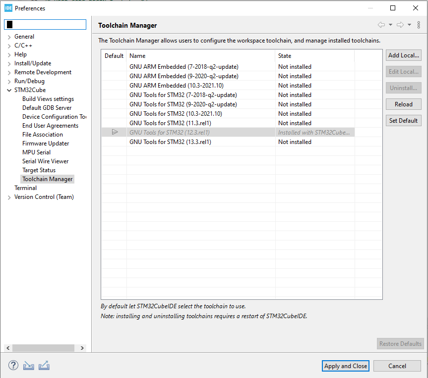 "Dwarf Error" error after new installation - STMicroelectronics Community