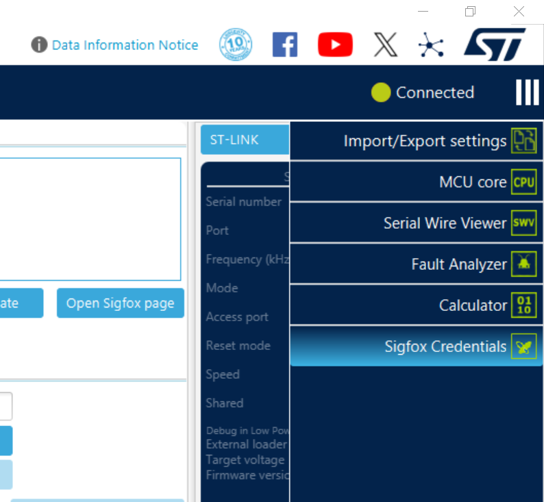 Solved: Bug REPORT: CubeProgrammer 2.18 does not show SigF... - STMicroelectronics Community