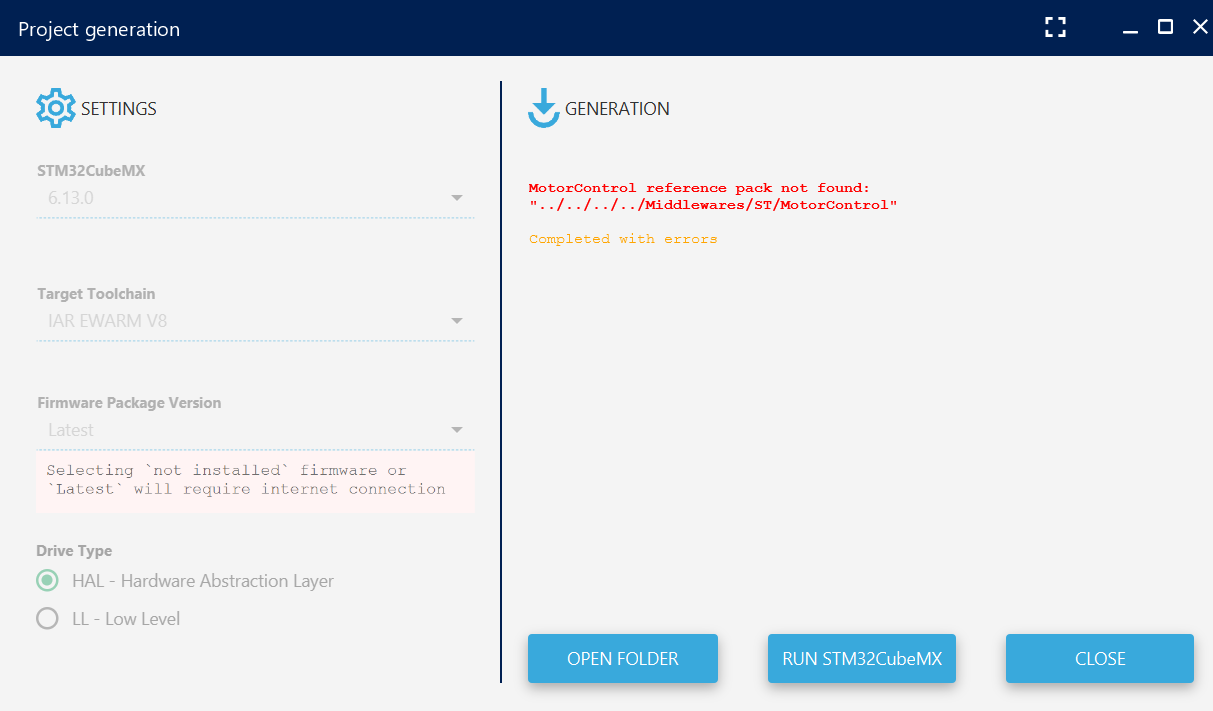 Solved: Can't Get started with with P-NUCLEO-IHM03 - STMicroelectronics Community