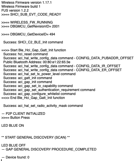 Solved: Establishing Connection - BLE P2P Server/Client B-... - STMicroelectronics Community