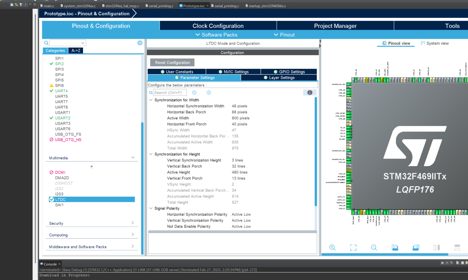 Solved Ltdc Configuration On Stm32f469 Stmicroelectronics Community