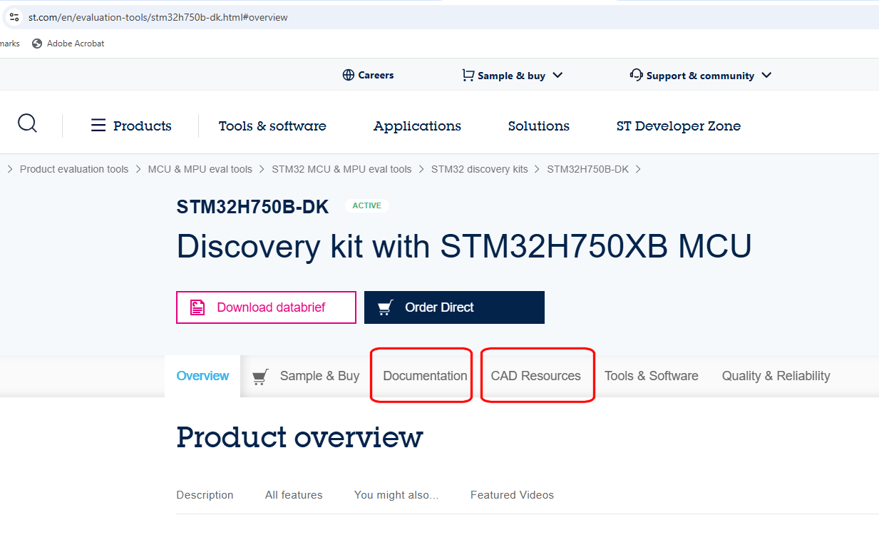 User manual Discovery kit for STM32H750 Disco - STMicroelectronics Community
