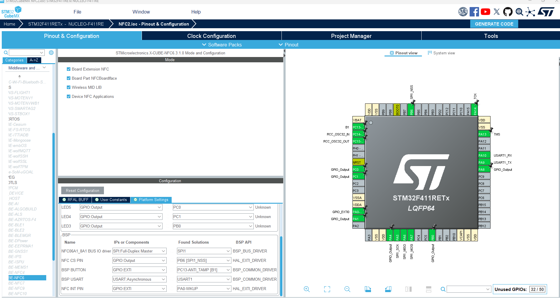 Solved: STM32F4 [X-NUCLEO-NFC08A1] - Issue with Porting - STMicroelectronics Community