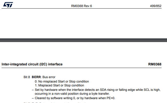 Stm32f4 As I2c Slave Getting Berr On With Specific Stmicroelectronics Community