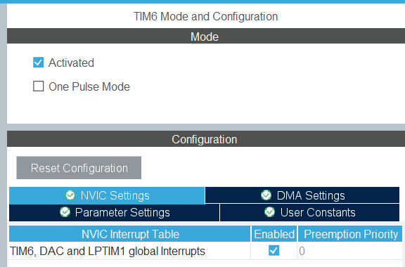 Solved: STM32G0B1 Timer 6 - program crash when timer start... - STMicroelectronics Community