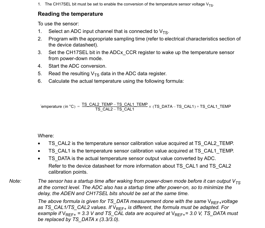 STM32L4 : why the voltage of temperature sensor d ...