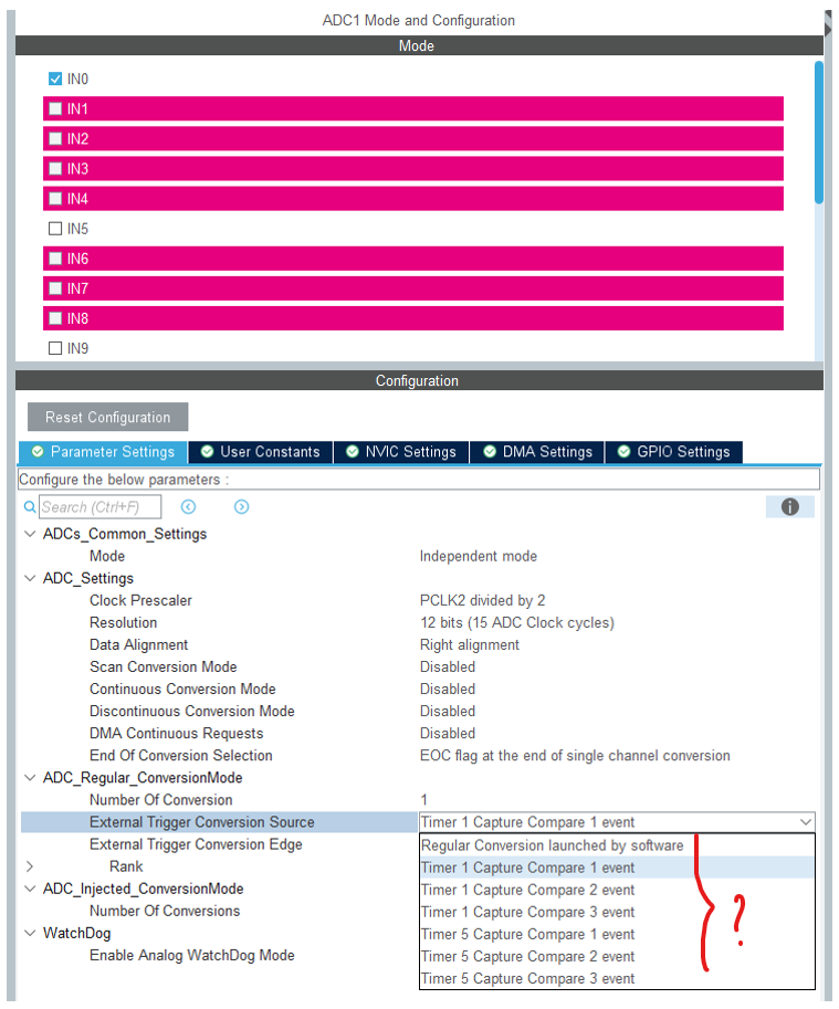 Solved: Trigger ADC by TRGO - STMicroelectronics Community