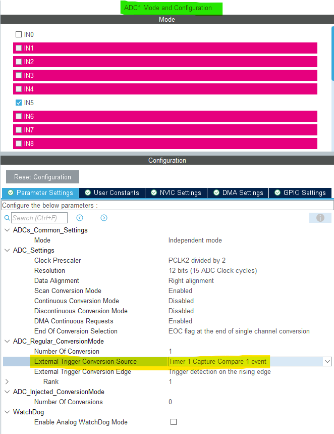 Solved: Trigger ADC by TRGO - STMicroelectronics Community