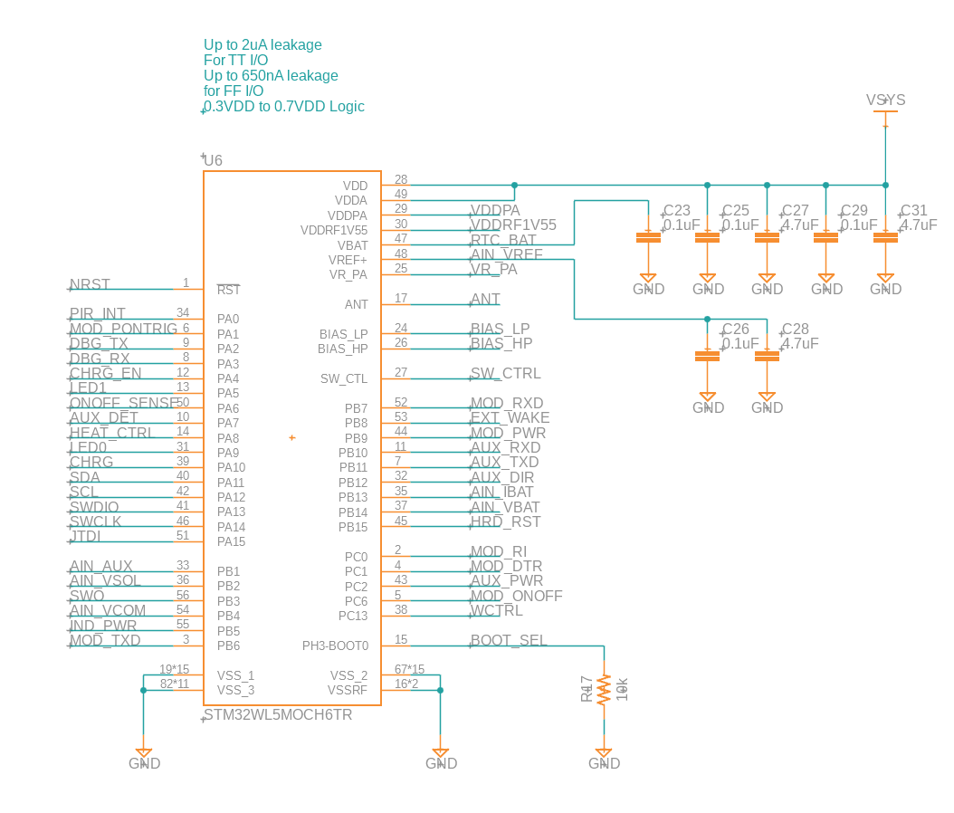 Solved: VREF+, GPIOs on custom WM7 STM32WL5MOCH6TR PCBA no ...