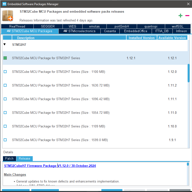 Solved: add drivers BSP for STM32H735G-DK - STMicroelectronics Community