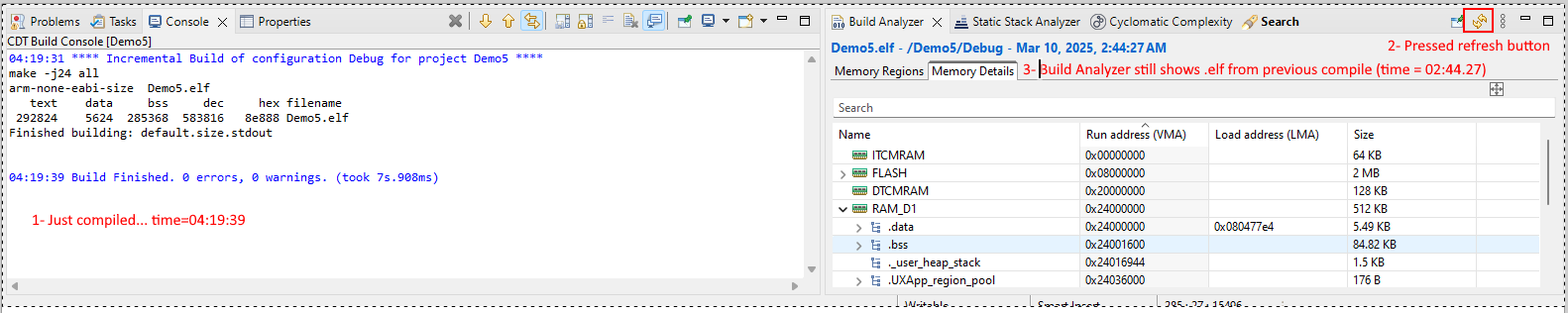 Solved: Build Analyzer issue - STMicroelectronics Community