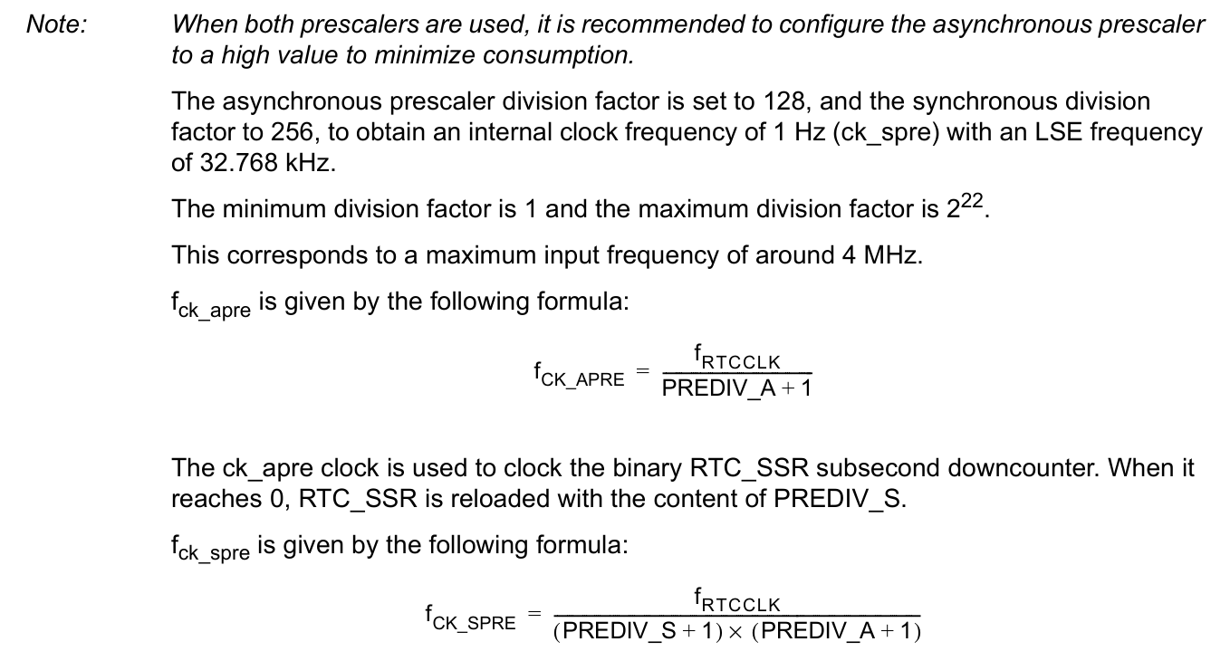 STM32U5 - Real confusion about RTC and sub-seconds... - STMicroelectronics Community