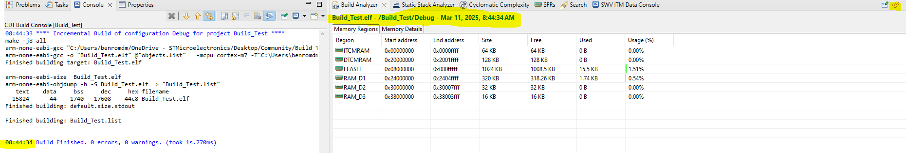 Solved Build Analyzer Issue Stmicroelectronics Community