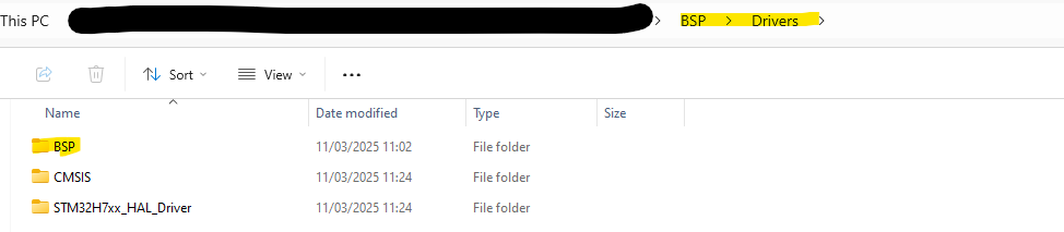 Solved: add drivers BSP for STM32H735G-DK - STMicroelectronics Community