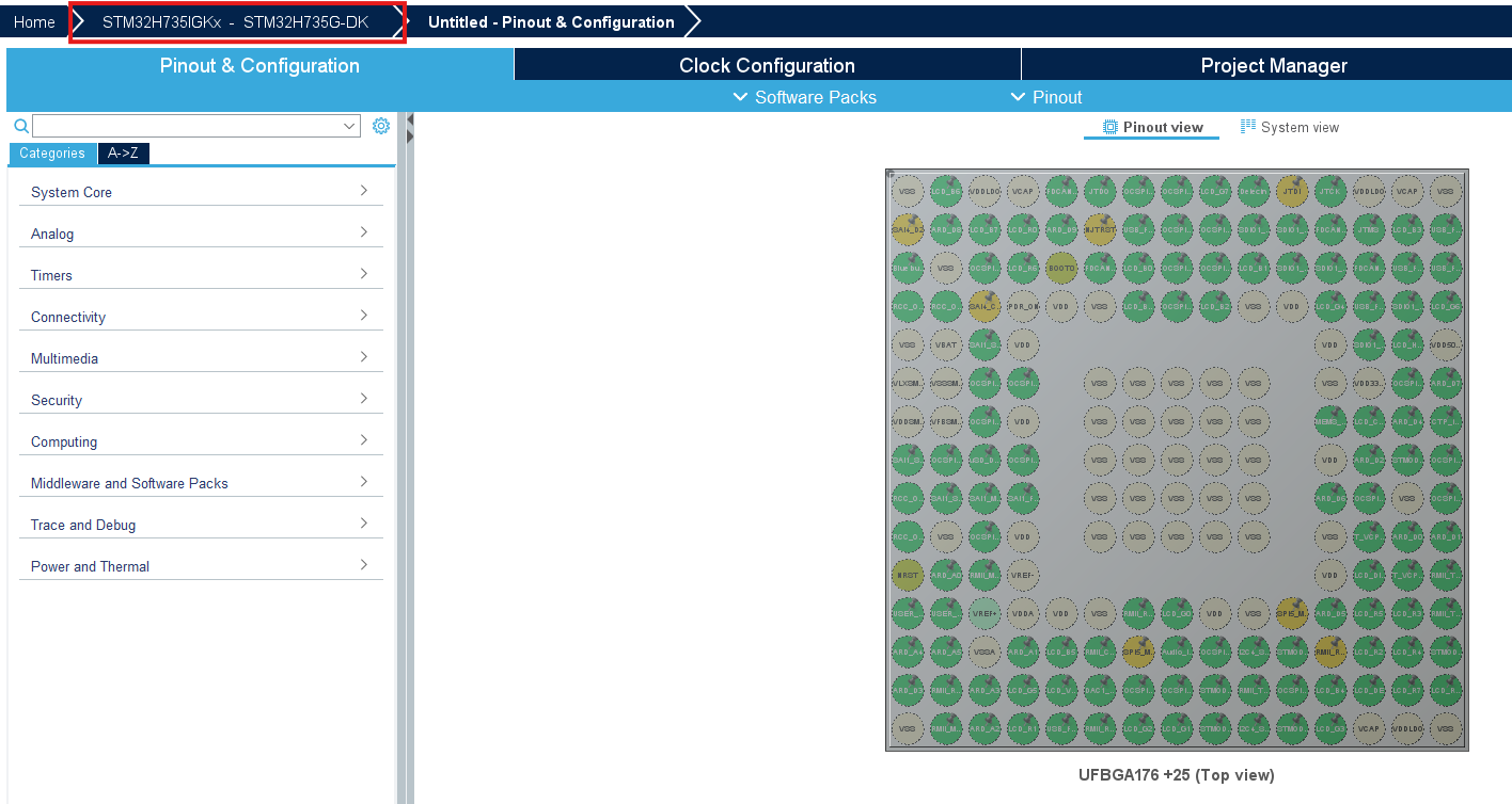 Solved: add drivers BSP for STM32H735G-DK - STMicroelectronics Community