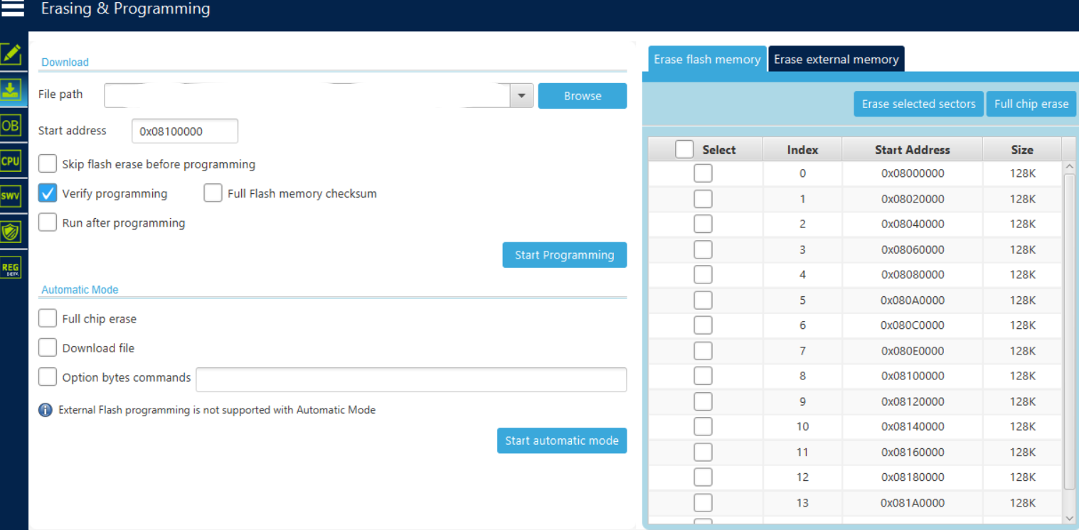Solved: Stm32CubeProgrammer file differences - STMicroelectronics Community