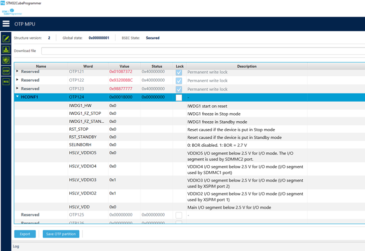 How to program the OTP fuse bits in the STM32N6 - STMicroelectronics Community