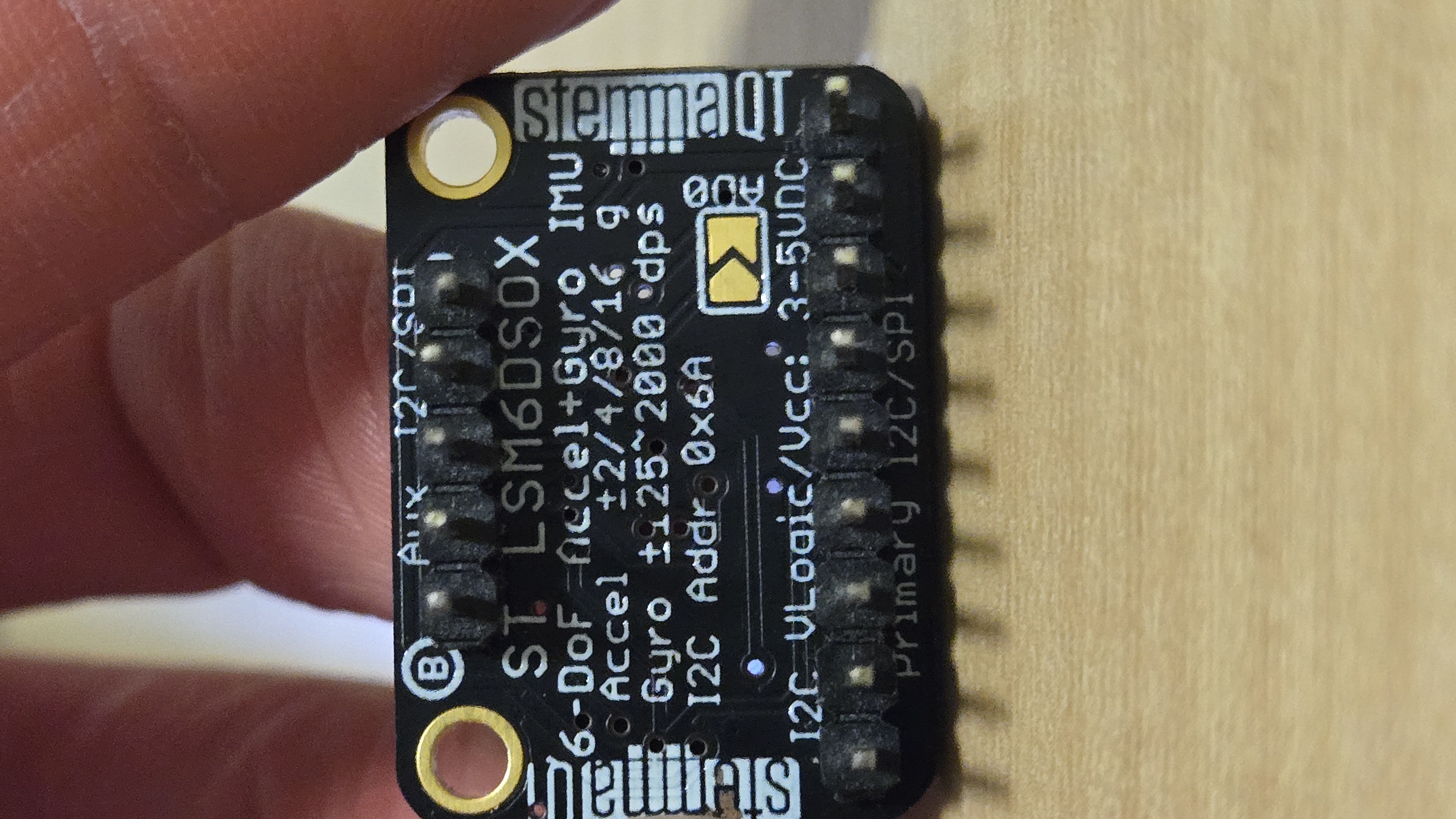 LSM6DSO not reading 1G at rest - STMicroelectronics Community