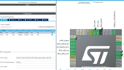 Solved: STM32H503 External Interrupt HAL Library Doesn't w... - STMicroelectronics Community