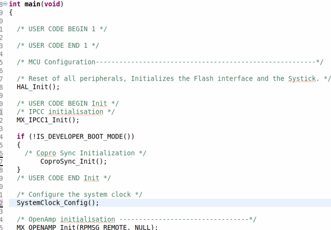 M33 gets stuck while initializing openamp on STM32... - STMicroelectronics Community