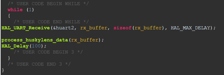HAL_UART_RECEIVE function not working with Huskyle... - STMicroelectronics Community