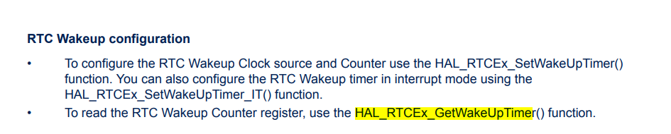 how get the remaining time of RTC wakeup timer - STMicroelectronics Community